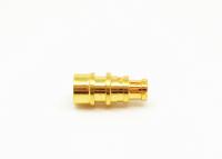 China Brass RF Coaxial Cable Connectors SMPM Straight Female Socket Solder for sale