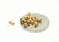 China Gold Plated Hermetically Sealed Connectors Glass To Metal Single Pin For Transmit Microwave Signals JM2516 for sale