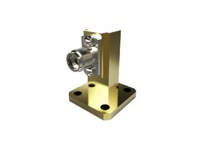 China Female Right Angle WR28 Waveguide To Coaxial Adapter High Power K2.92mm K/BJ320-KFP1 for sale