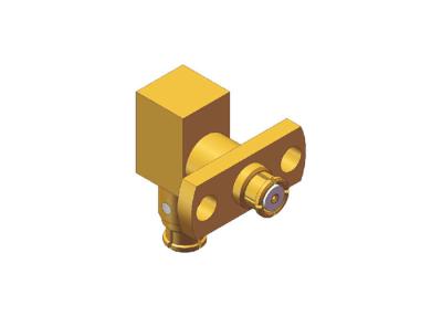 China Brass Right Angle 2 Holes Flange Mount SMP Female to Female Adapter for sale