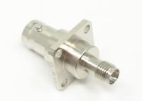 China BNC to SMA 4 Holes Flange Mount 50Ohm RF Connector Adapter for sale