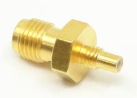 China Gold Plated Straight SMA Female to SSMC Male RF Adapter 50Ohm Impedance for sale