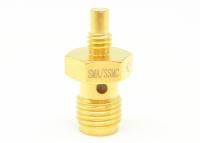 China Gold Plated Straight SMA Female to SSMC Male RF Adapter 50Ohm Impedance for sale