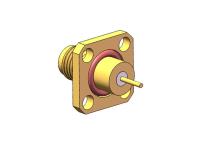 China 18GHz Gold Plated Jack Hermetically Sealed SMA RF Connector for sale