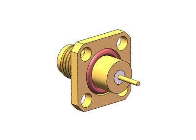 China 18GHz Gold Plated Jack Hermetically Sealed SMA RF Connector for sale