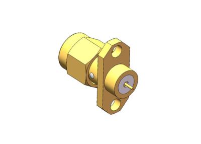 China Microwave 18GHz Flange Mount SMA RF Coaxial Connector for sale