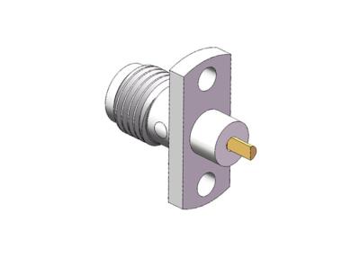 China 4 Holes Flange Mount 18GHz Female SMA Coax Connector for sale