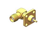 China Right Angle Gold Plated 18GHz 50Ohm SMA RF Connector for sale