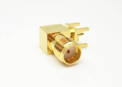 China High Quality Gold Plated Female PCB SMA Right Angle Connectors for sale