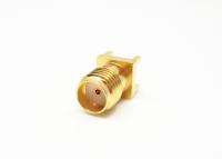 China 50Ω Straight Female Edge PCB Mount SMA RF Connector for sale