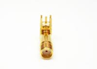 China 50Ohm PCB Panel Solder Mount 90 Degree SMA RF Connector for sale
