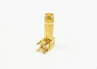 China 50Ohm PCB Panel Solder Mount 90 Degree SMA RF Connector for sale