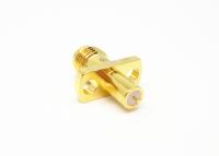 China SMA RF Connector 2 Holes Flange Mount Female 500 Cycles Durability for sale