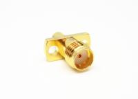 China SMA RF Connector 2 Holes Flange Mount Female 500 Cycles Durability for sale