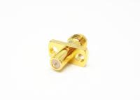 China SMA RF Connector 2 Holes Flange Mount Female 500 Cycles Durability for sale