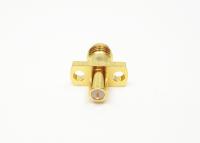 China SMA RF Connector 2 Holes Flange Mount Female 500 Cycles Durability for sale