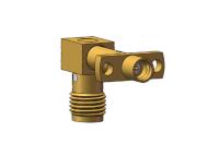 China SMA Female to SMP Male Flange Mount RF Connector Right Angle for sale
