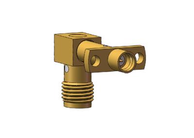China SMA Female to SMP Male Flange Mount RF Connector Right Angle for sale