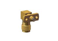 China 2 Holes ISO Right Angle SMA to SMP RF Adapter for sale