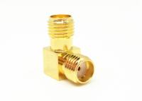 China SMA Female To SMA Female Right Angle(RA) 50Ω RF Coaxial Adapter for sale