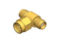 China PTFE 50Ω SMA Female to Male to Female RF Adapter for sale