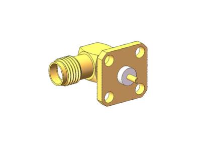 China 18GHz Gold Plated Right Angle SMA RF Connector for sale