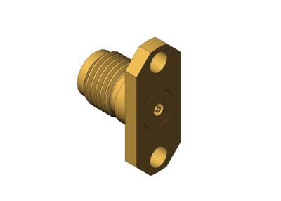 China Millimeter Wave Connectors 2 Holes Flange Panel Connectors Female 2.92mm for sale
