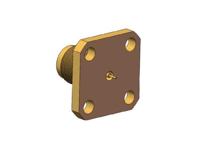 China 2.92mm Straight Female 4 Holes Flange Connectors DC to 40GHz for sale