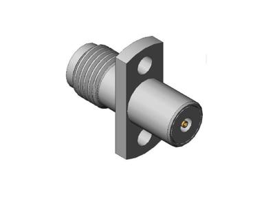 China Stainless Steel RF Coaxial Connector K Series Female Straight 2 Holes Flange 2.92mm for sale