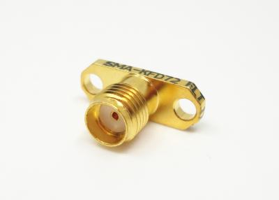 China 2 Holes Flange Mount SMA 50Ohm RF Female Connector for sale