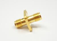 China RF Straight SMA Female to Female 18GHz Flange Mount Adapter for sale