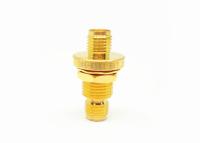 China Bulkhead Mount Hermetic Seal SMA Female to SMA Female Adapter for sale
