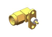 China Flange Mount Male Antenna 2 Holes SMA RF Connector for sale
