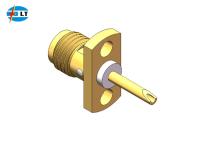 China 50Ohm 4 Holes Flange Straight Coaxial SMA RF Connector IEC60169-15 for sale