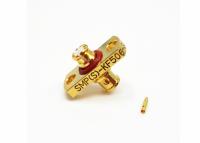 China Gold Plated 2 Holes SMP RF Connector Flange Mount Connector for CXN3506 Cable for sale