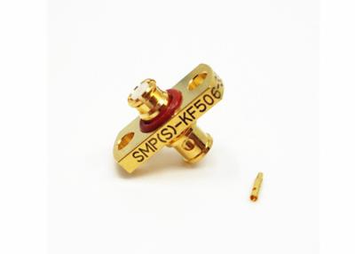 China Gold Plated 2 Holes SMP RF Connector Flange Mount Connector for CXN3506 Cable for sale