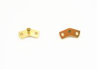 China 2 Hole Male Coaxial SSMP Connector Flange Mount Gold Plated Brass for sale
