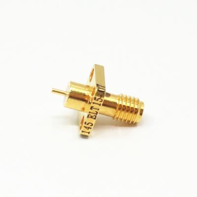 China High Frequency SSMA Female Connector 4 Holes Flange RF Coax Connector for sale