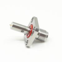 China 4 Holes Flange Mount Female SMA RF Connector Hermetically Sealed for sale