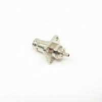 China 50Ohm 4 Holes Electrical Bayonet BNC Flange Connector Nickel Plated for sale
