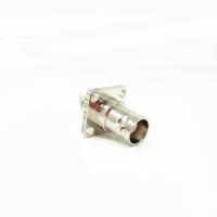 China 50Ohm 4 Holes Electrical Bayonet BNC Flange Connector Nickel Plated for sale