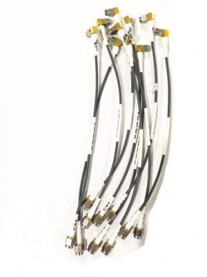 China SMA & SSMA Right Angle Male RF Cable Assemblies With CXN3506 Cable Diameter=0.5mm for sale