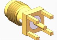 China Four Legs PCB/Panel Mount SMA Female Straight Transmission Line Termination Connector for sale