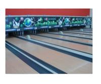 China Latest Design Synthetic Bowling Lane In Various Glow Patterns 4*12' for sale
