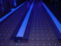 China Latest Design Synthetic Bowling Lane In Various Glow Patterns 4*12' for sale