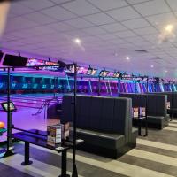 China Fun Tenpin String Bowling Pinsetter With Synthetic Lane And Laser Printed Pattern for sale