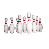 China Innovative Bowling Pin In White Color With Non Toxic Paint And Ergonomic Shape for sale