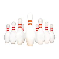 China 3.8lb Bowling Alley Pin For Entertainment Ergonomic Shape Custom Painted for sale
