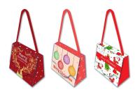 China Custom Christmas Gift Bags 300 GSM with Herringbone Cotton Handle - 3,000 MOQ & 3M Monthly Capacity for sale