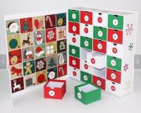 China Custom Luxury Christmas Packaging Calendar Drawer OEM Service - 600g-1600g Cardboard, 1000pcs MOQ, 20-25 Day Production for sale